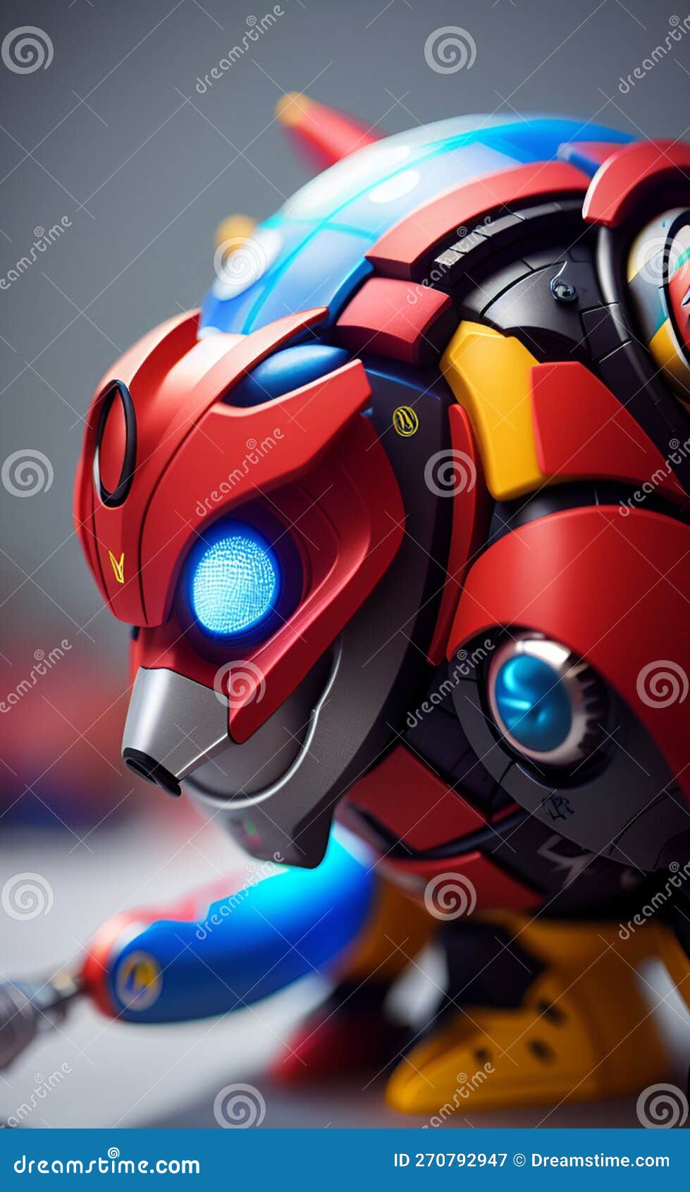 Colourful robot artwork stock illustration. Illustration of play ...