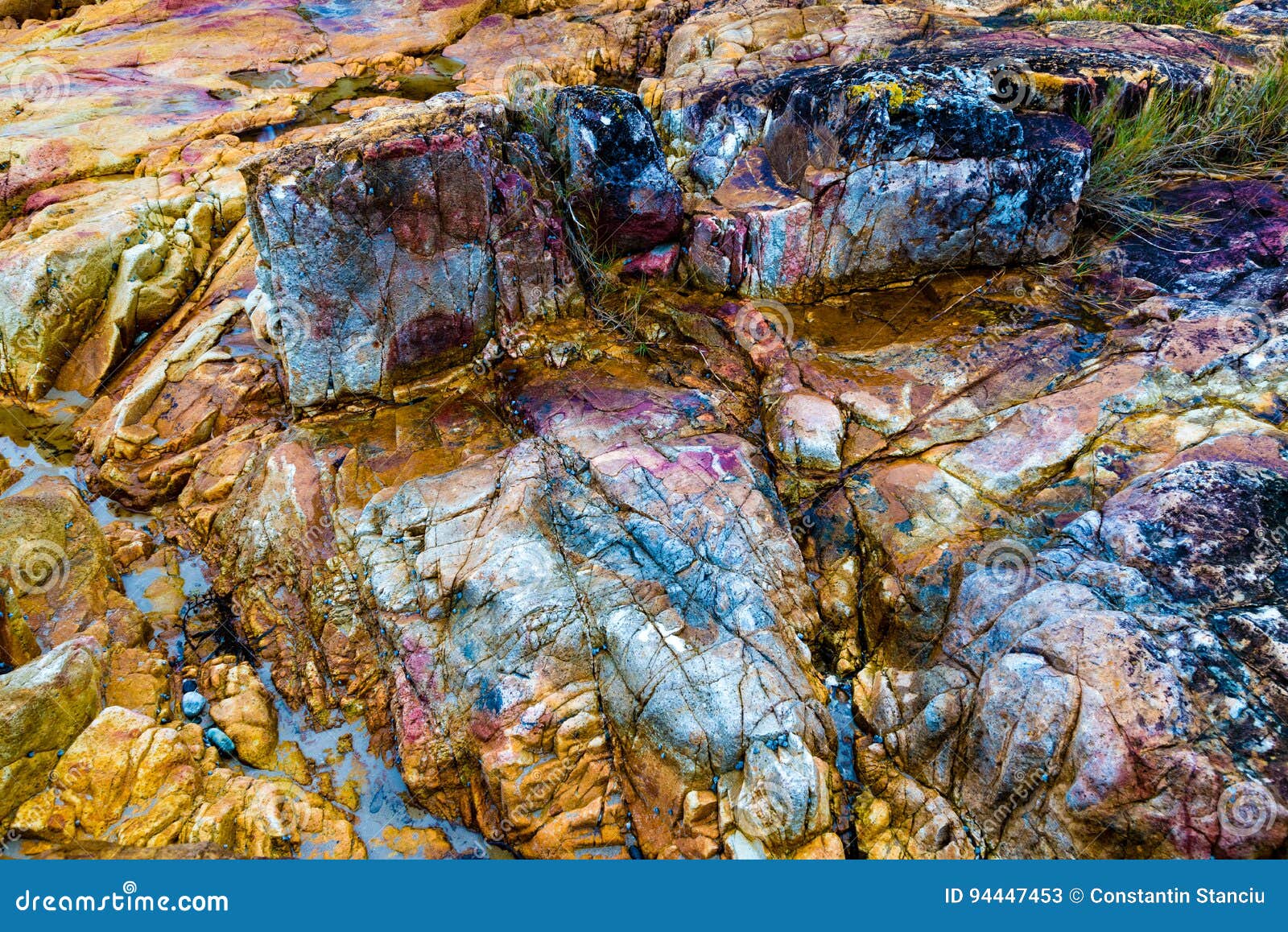 Colourful rocks stock image. Image of aussie, seascape - 94447453