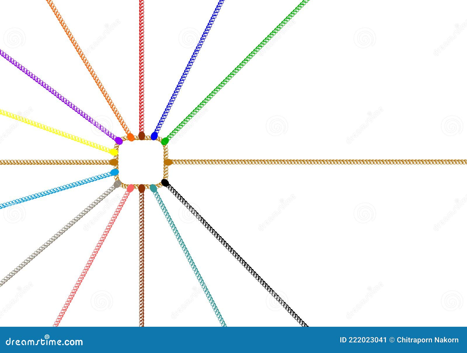 Colourful Ropes that are Linked Together, Concept Working Team Unity ...