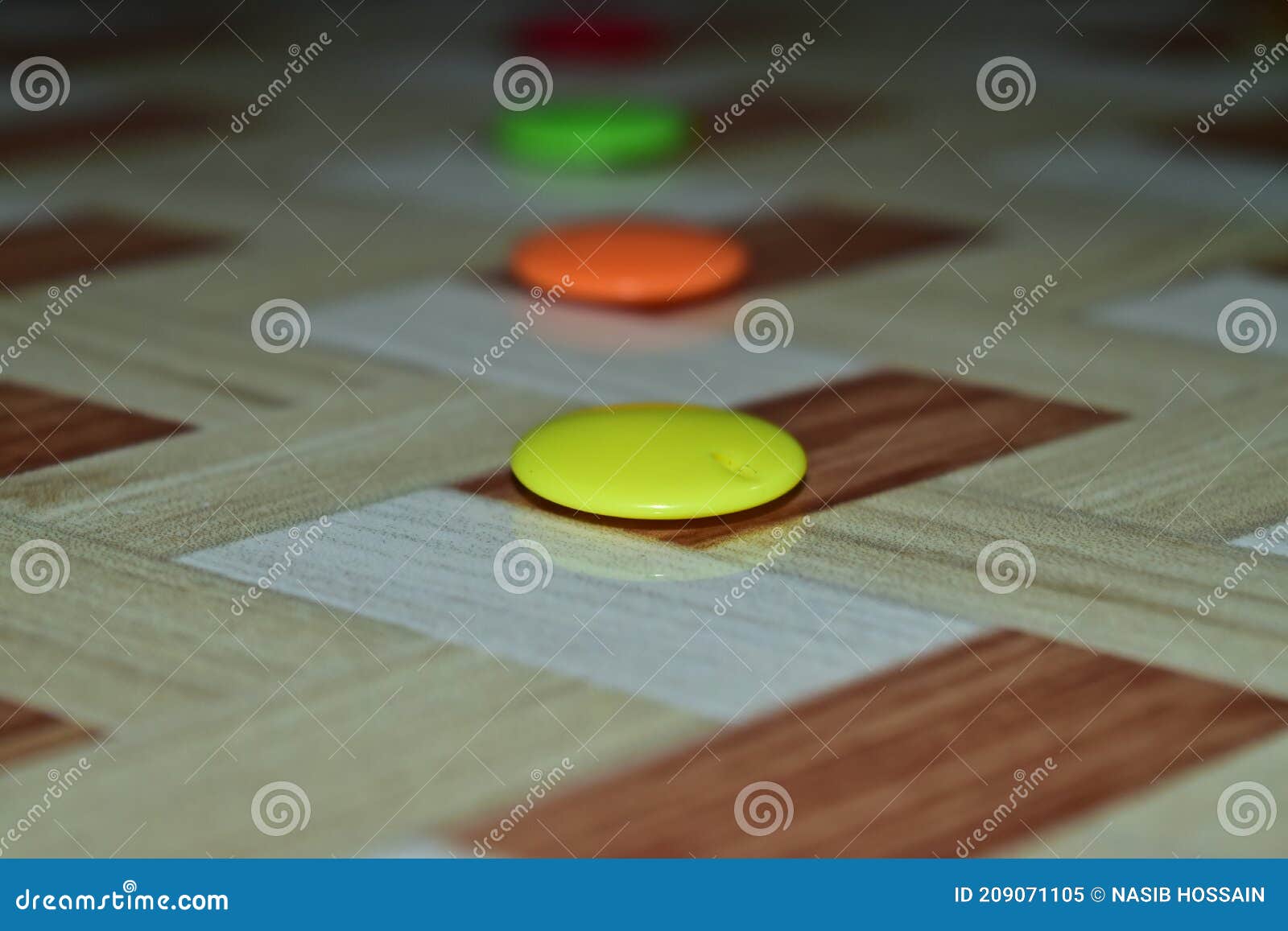 Colourful Round Shape Objects on Tiles Surface Stock Image - Image of ...