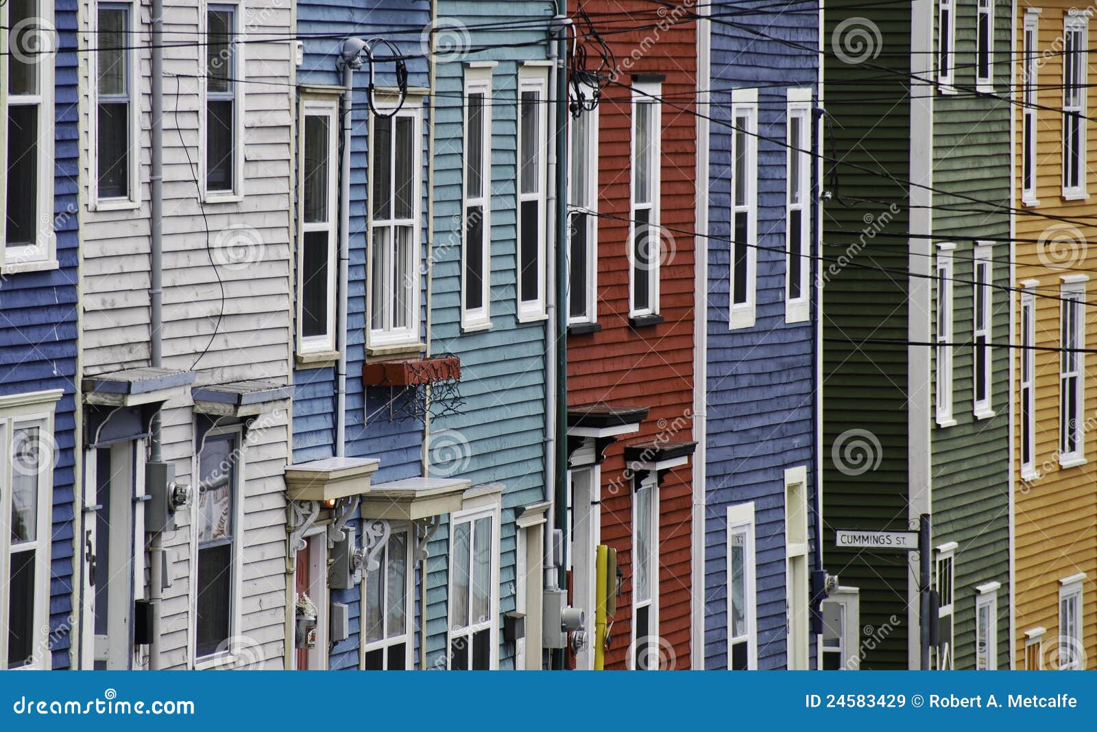Colourful row houses stock image. Image of colorful, residence - 24583429