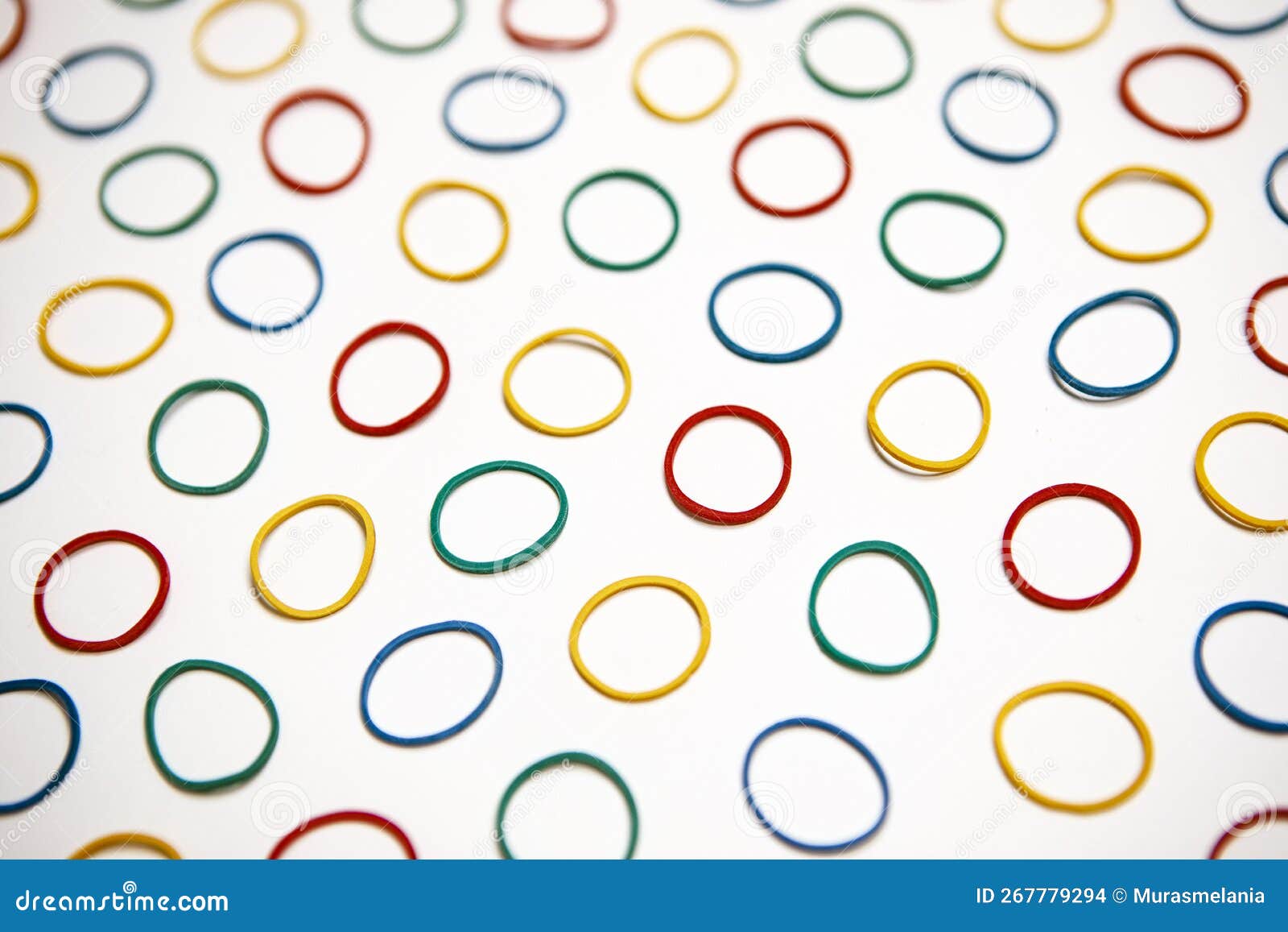 Colourful Rubber Band Background. Office Supply, Elastic Band Stock ...