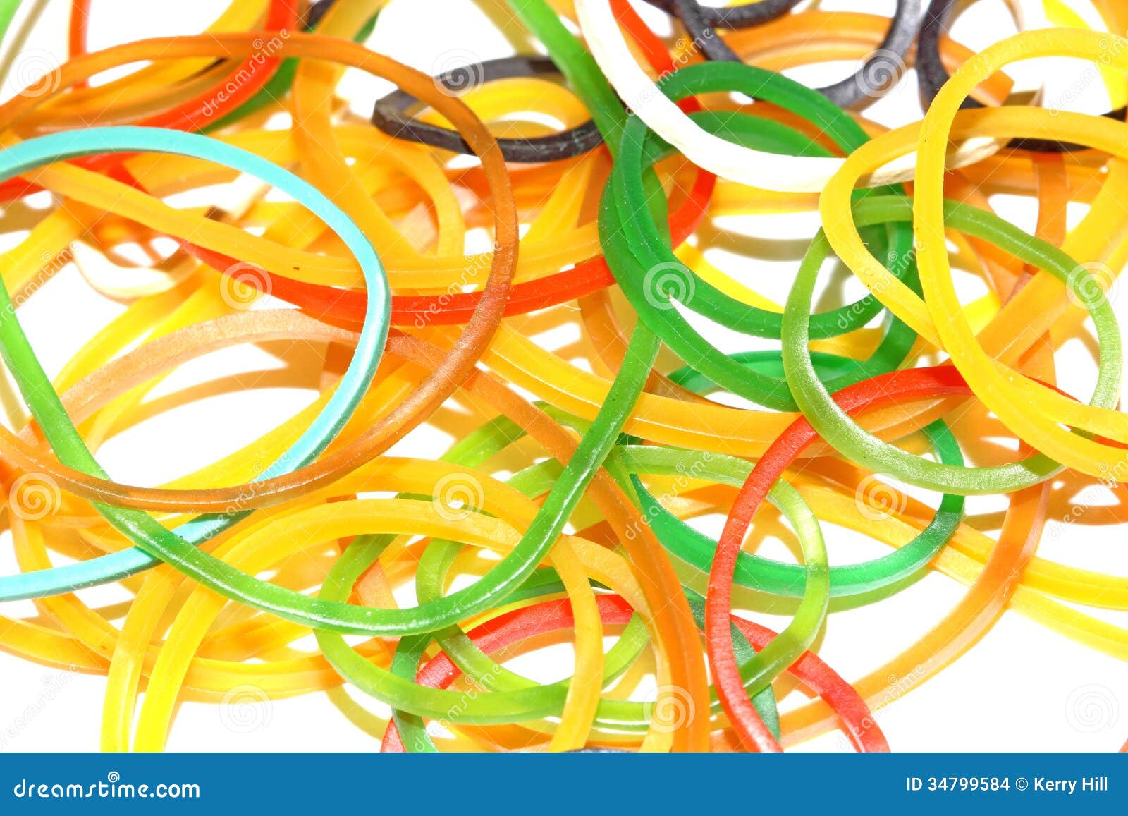Colourful rubber bands stock photo. Image of macro, elastic - 34799584