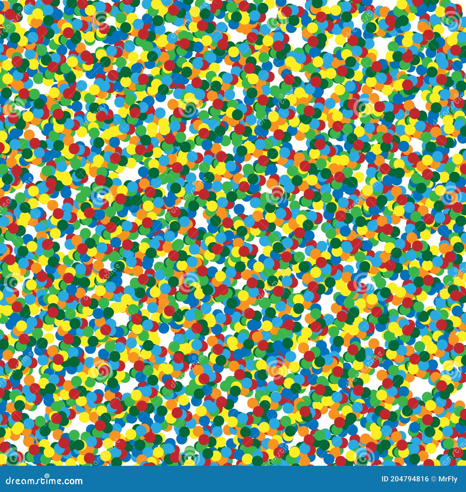 Colourful Scattered Polka Dot Pattern, Vector Illustration Stock Vector ...