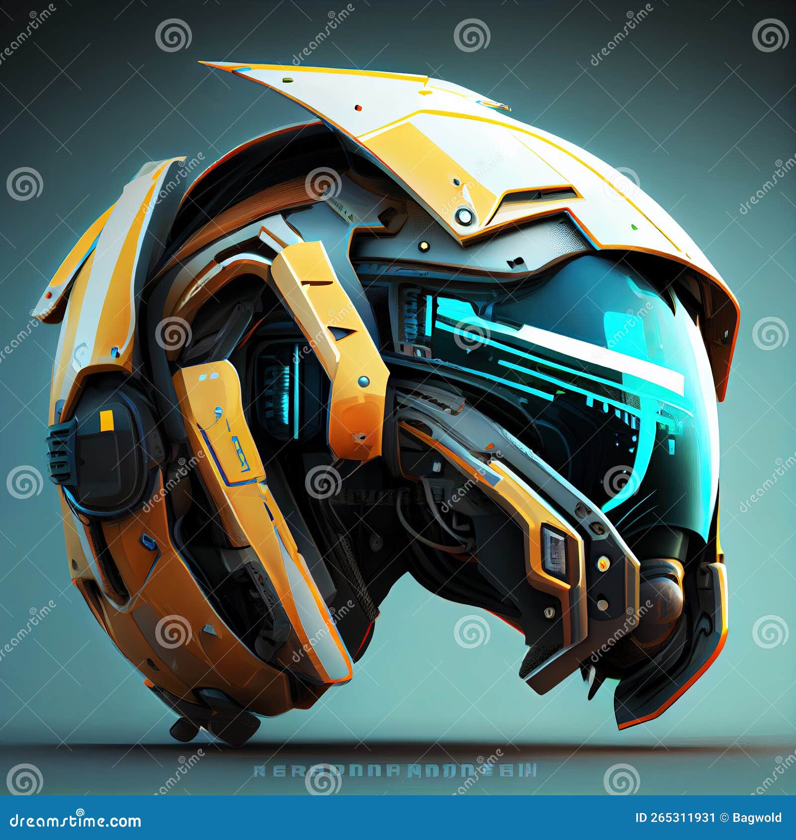 Colourful Sci-Fi Helmet HUD - Virtual Reality - Generative AI ...