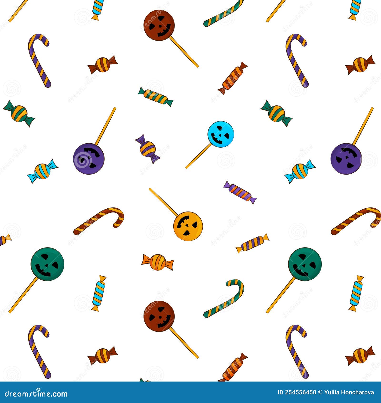 Colourful Seamless Candy Pattern. Stock Vector - Illustration of ...