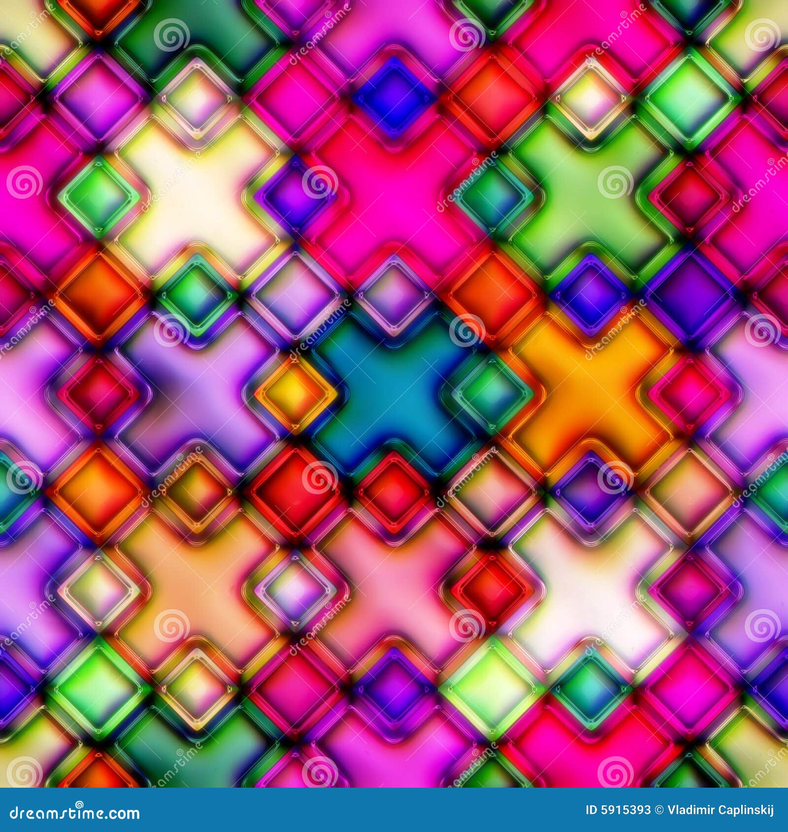 Colourful seamless mosaic stock illustration. Illustration of gaudi ...