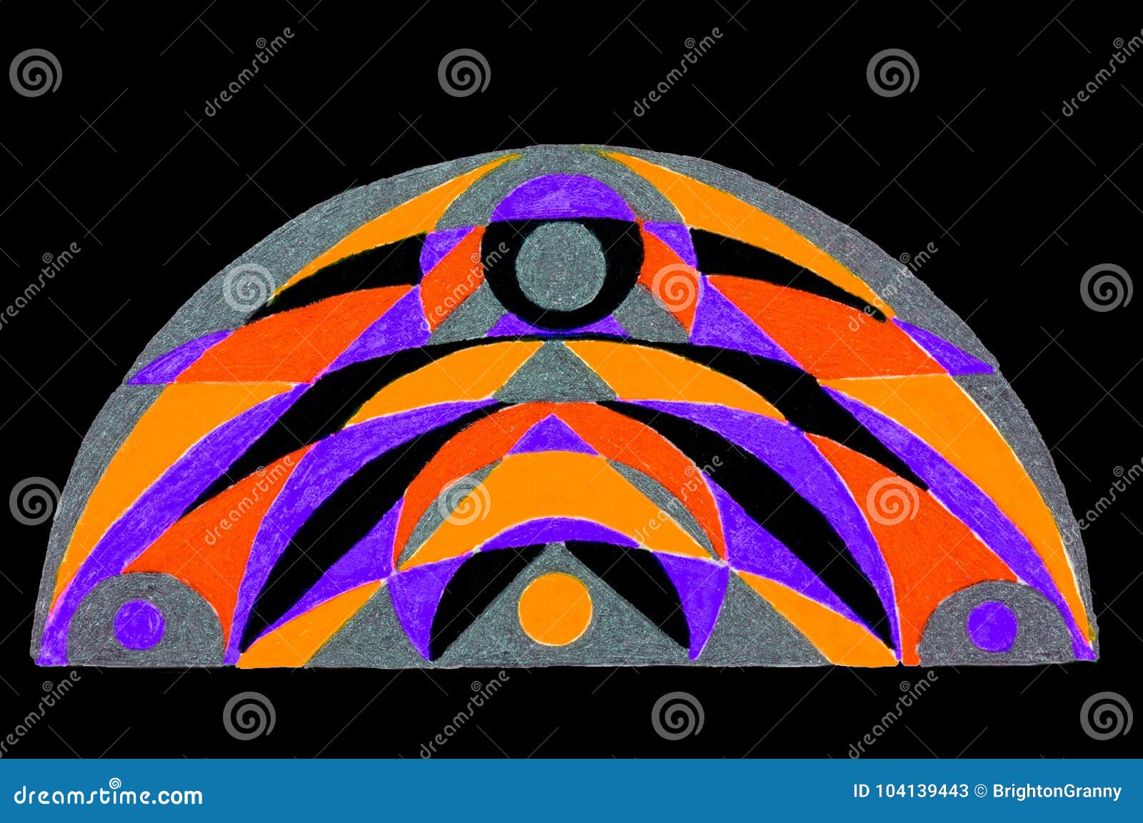 Colourful Semi Circle Pattern. Stock Image - Image of background ...