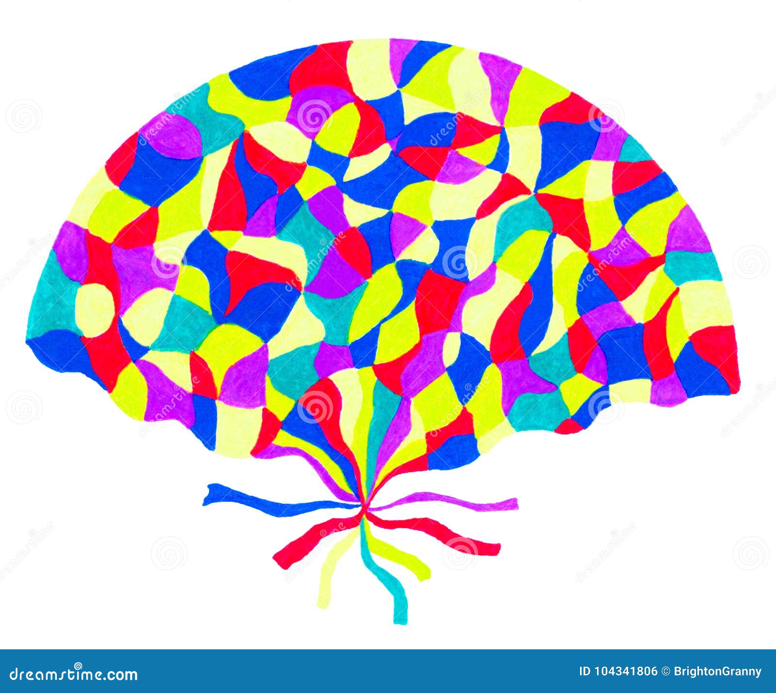 Colourful Semi Circle Pattern. Stock Illustration - Illustration of ...