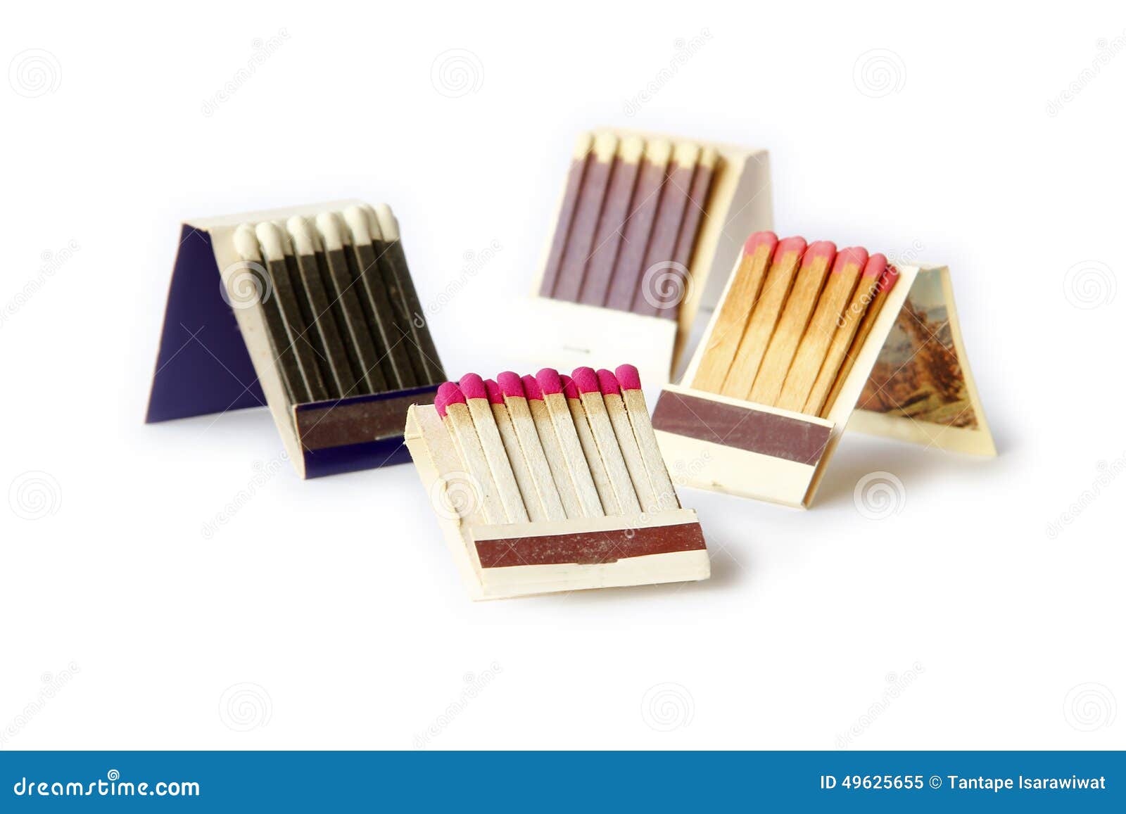 The Colourful Set of Matches Stock Image - Image of object, orange ...