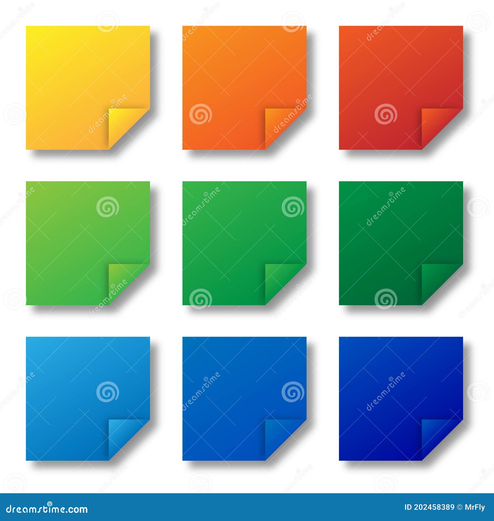 Colourful Set of Post-it Notes, Vector Illustration Stock Vector ...