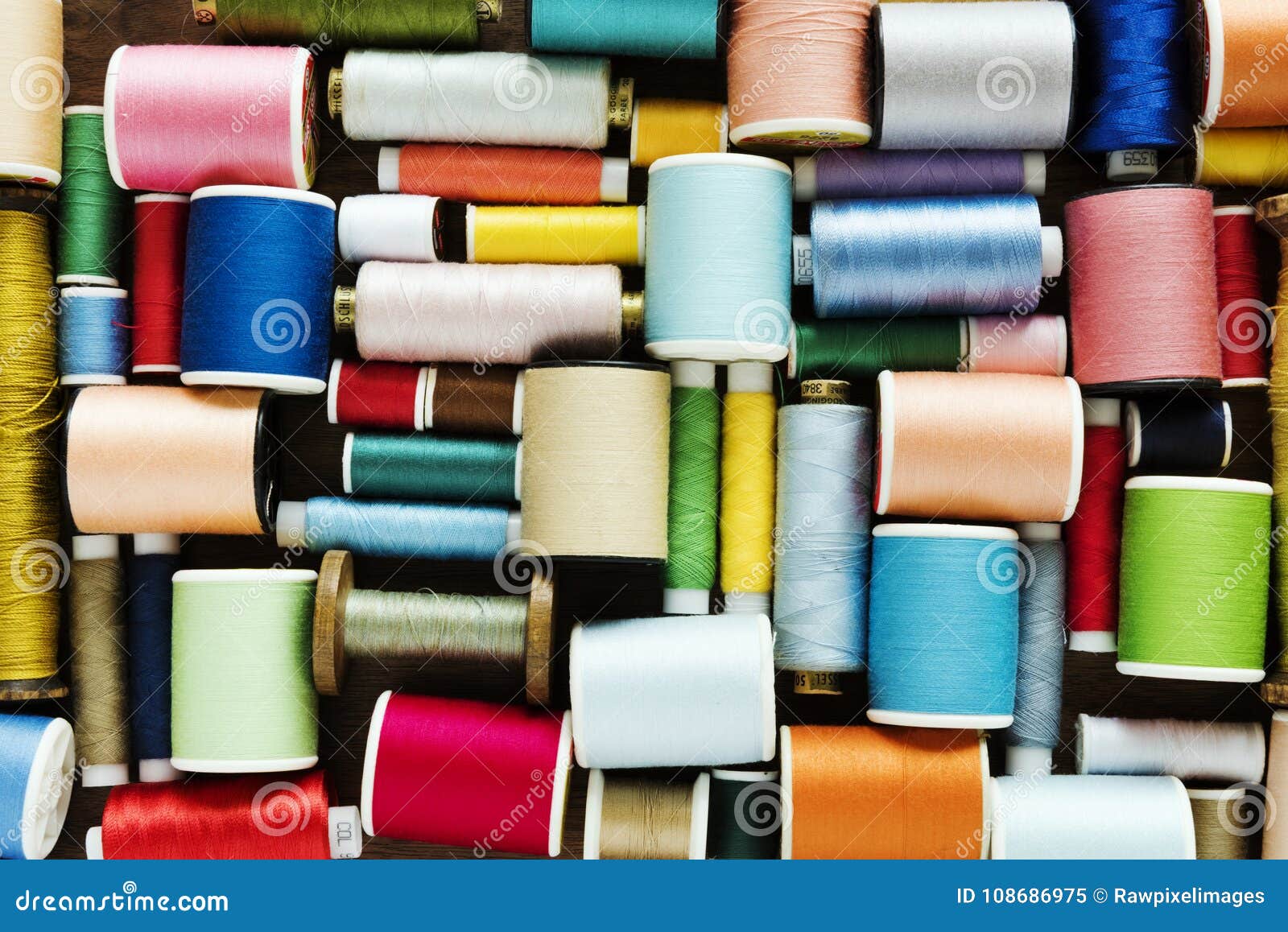 Colourful Sewing Threads Background Closeup Stock Image - Image of ...