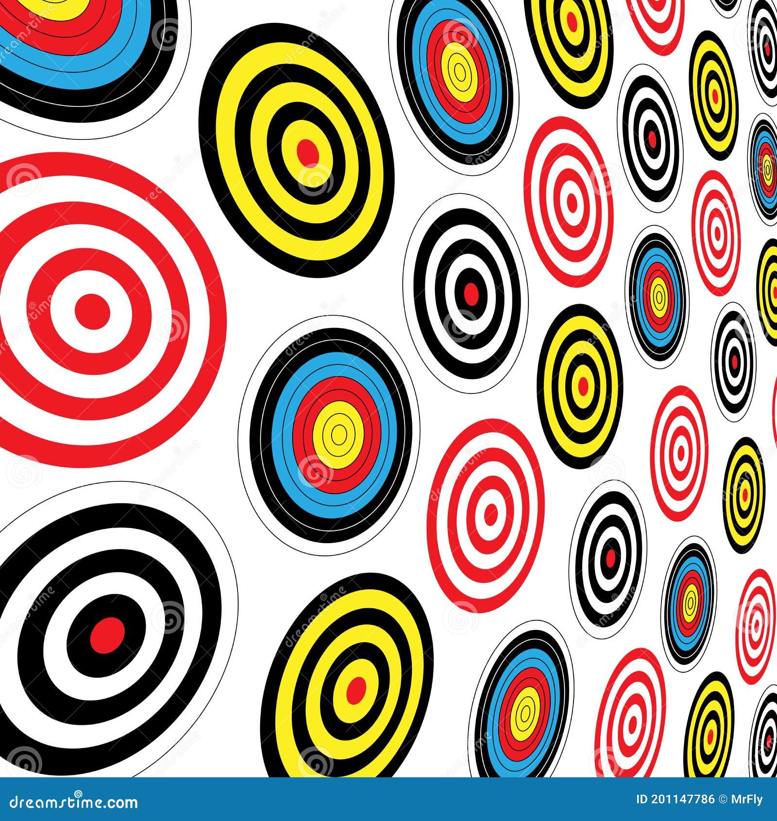 Colourful Shooting Targets on the Wall, Vector Illustration Stock ...