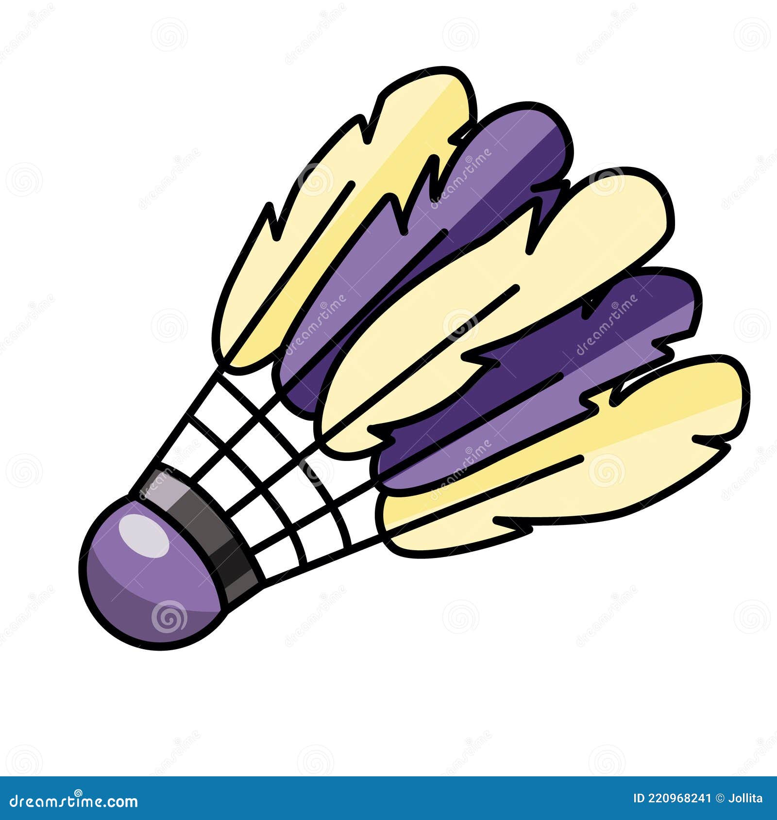 Colourful Shuttlecocks on White Background. Badminton Vector Stock ...