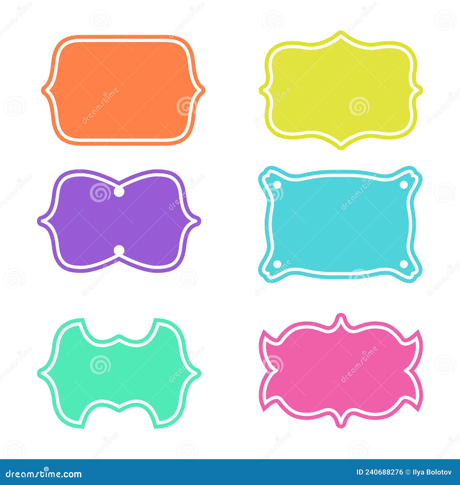 Vintage Signage with Different Frames and Borders. Stock Vector ...