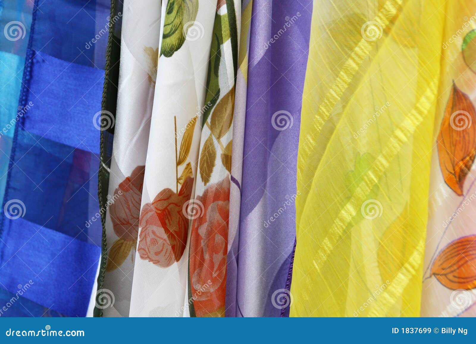 Colourful Silk Cloth stock image. Image of singapore, cooling - 1837699
