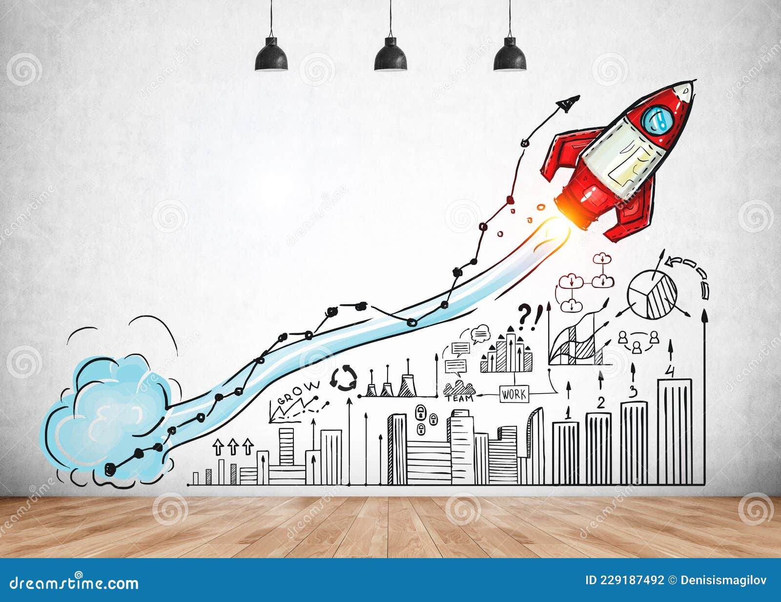 Rocket Launch Drawing