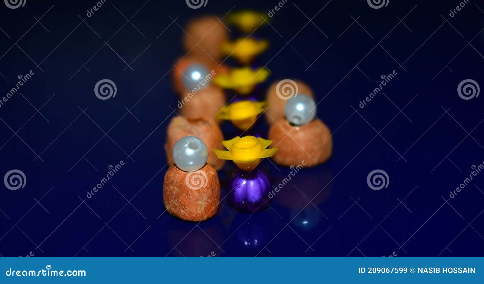 Colourful Small Plastic Objects in a Row Stock Image - Image of pattern ...