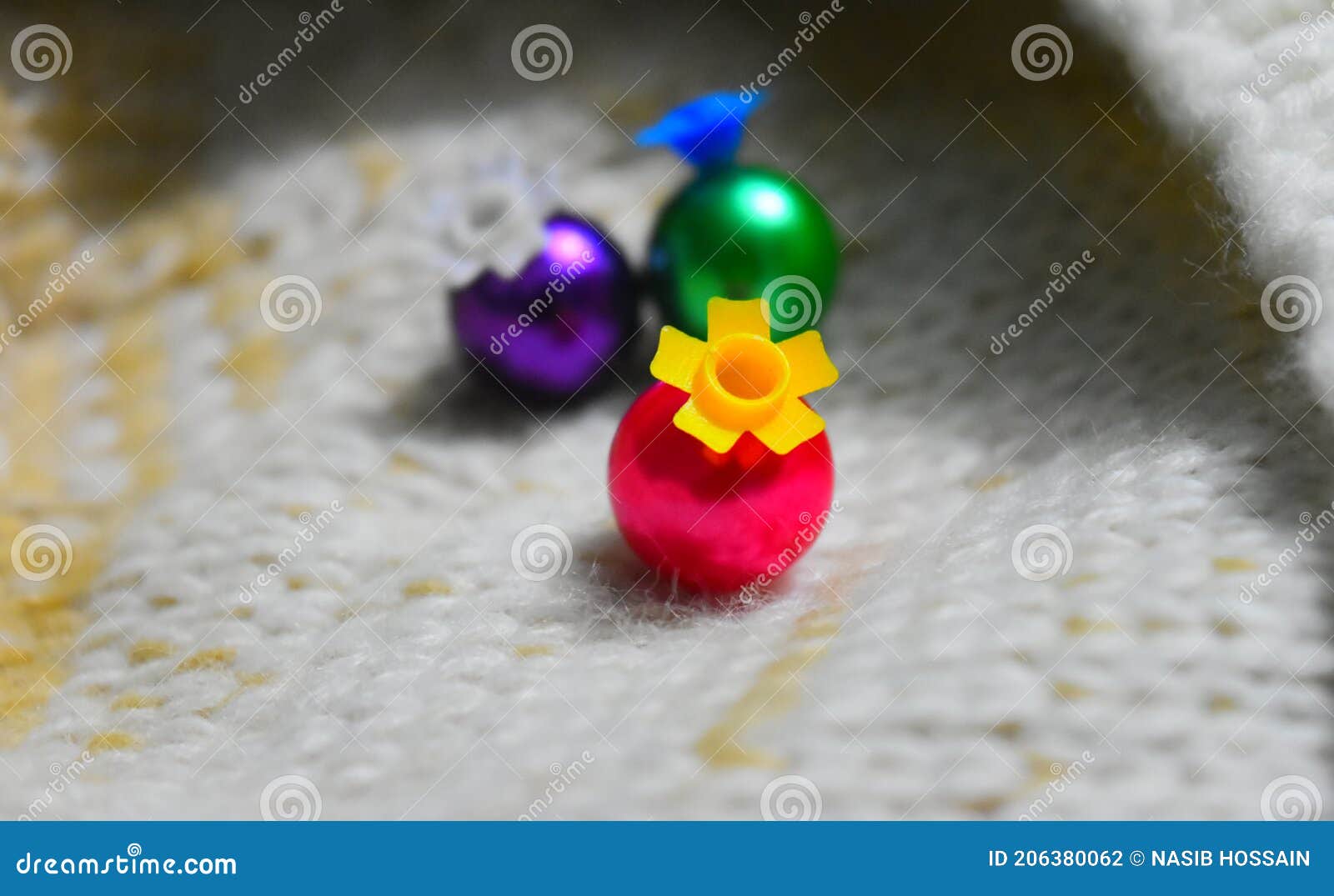 Colourful Small Plastic Objects on a Soft Surface Stock Photo - Image ...