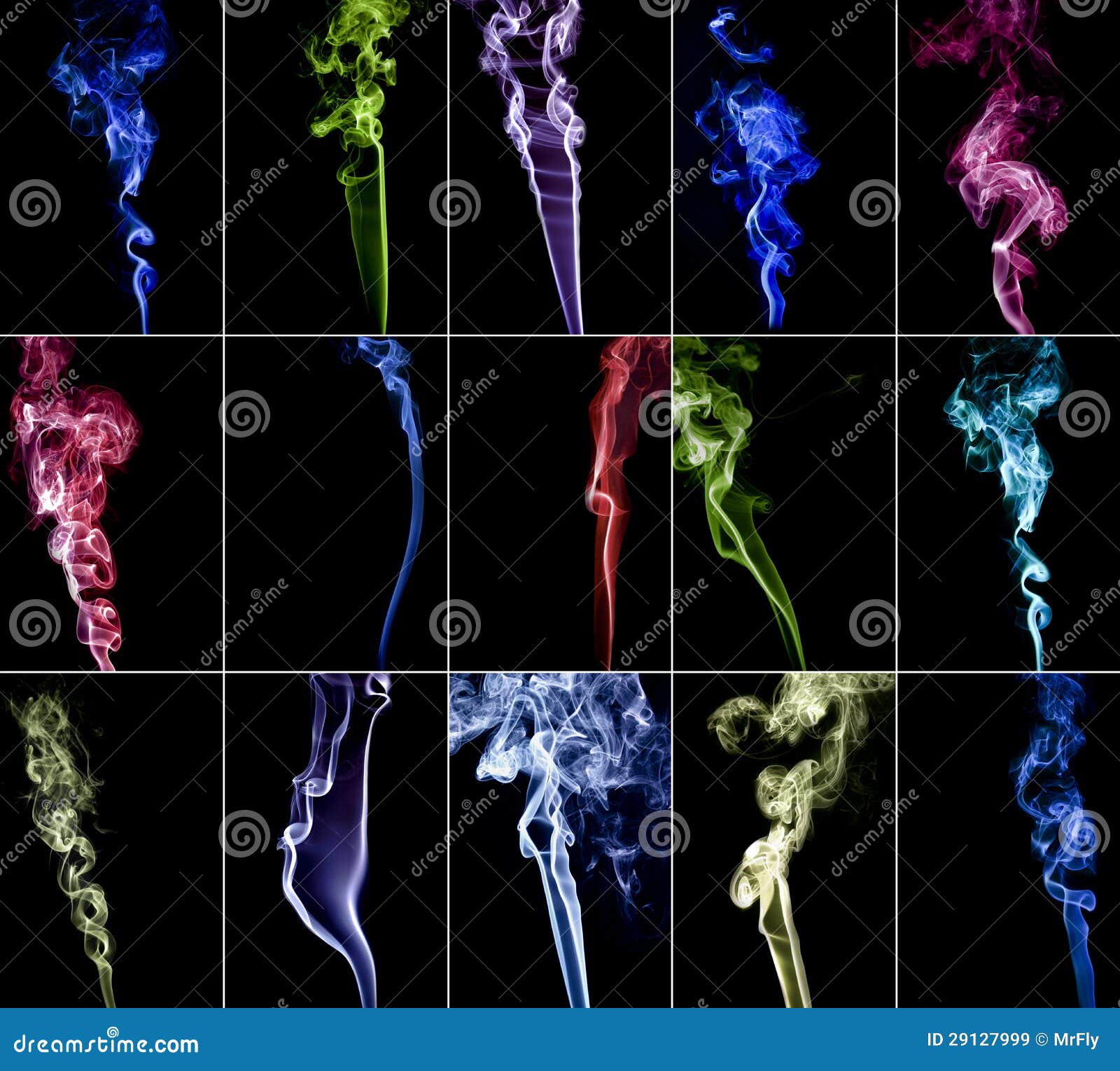 Colourful Smoke Collection 3 Stock Image - Image of cigarette, smokes ...