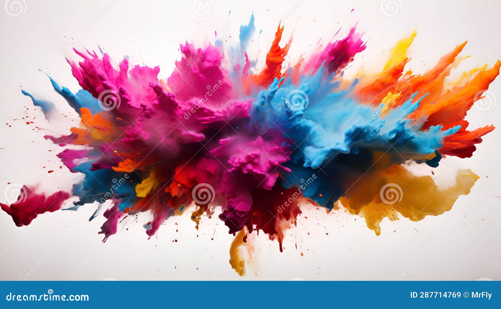 Colourful Smoke Explosion Background, Template Stock Illustration ...