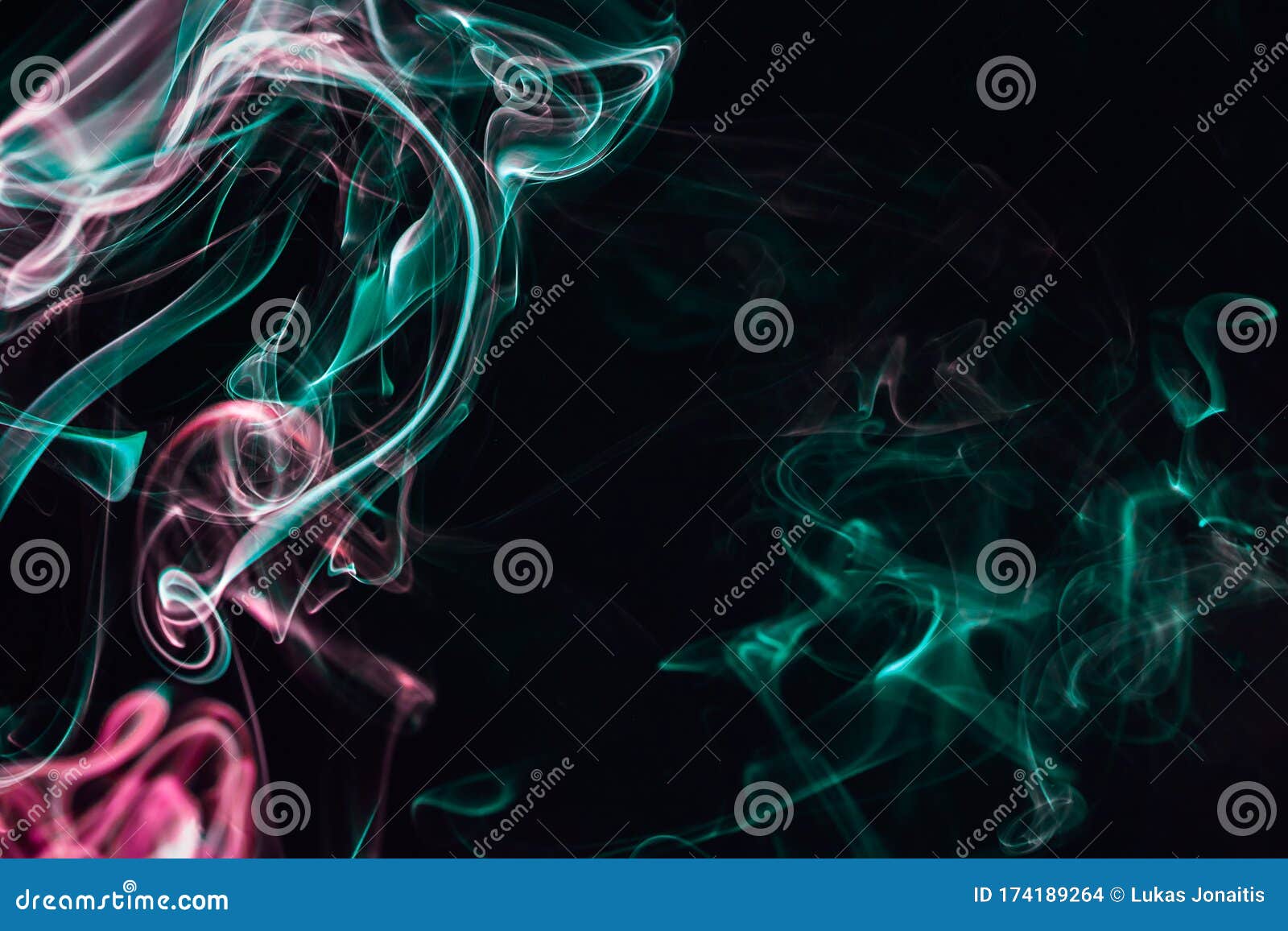 Colourful Smoke Forms, Dynamic Abstract Design Image Stock Photo ...