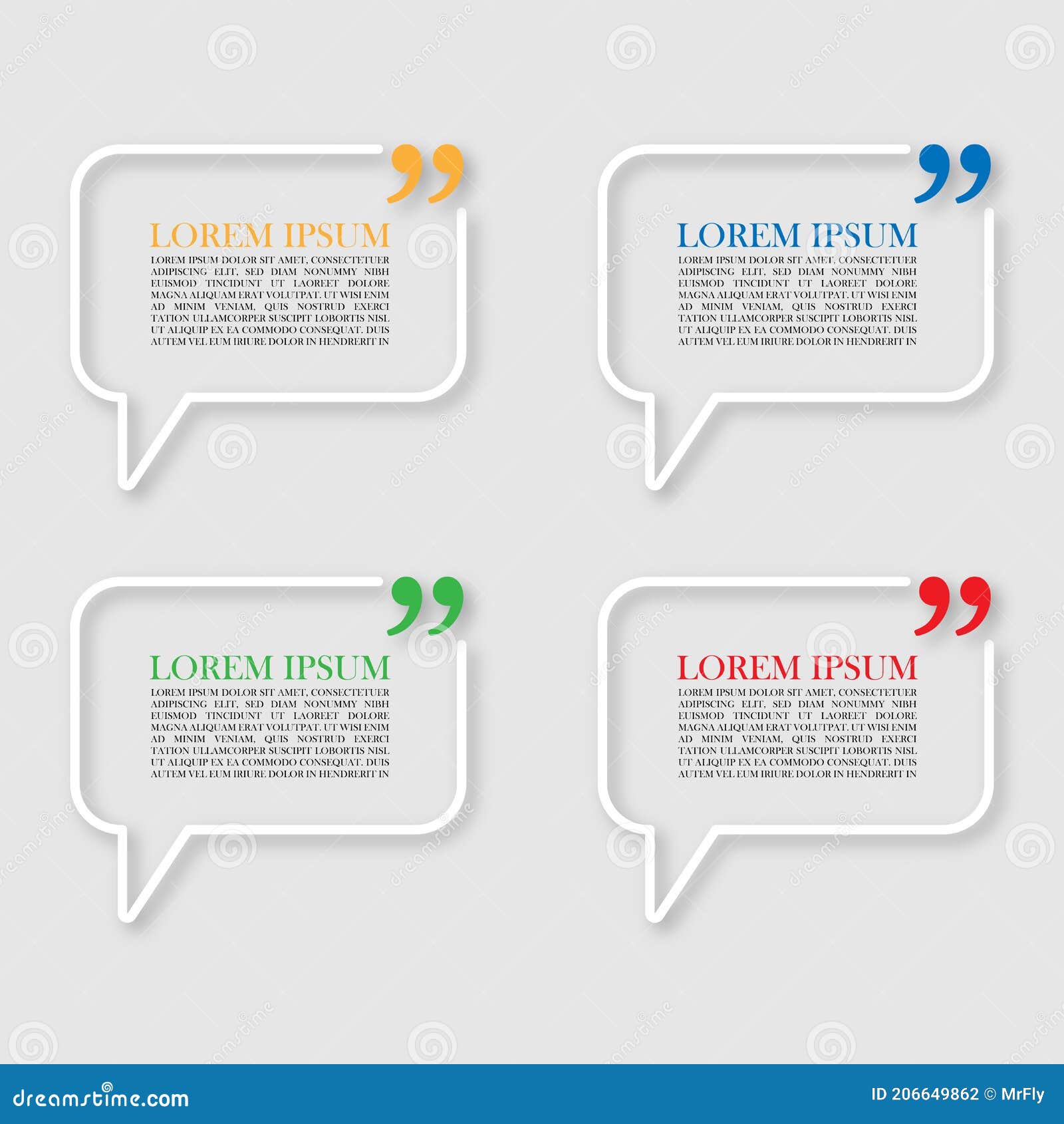 Colourful Speech Box Set, Vector Illustration Stock Vector ...