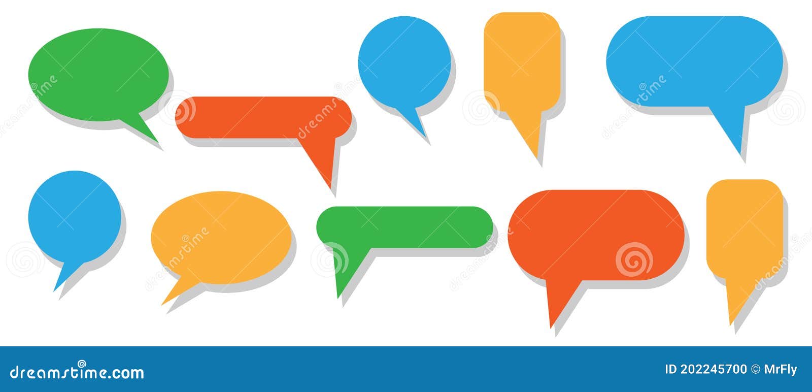 Colourful Speech Bubble Set, Vector Illustration Stock Vector ...