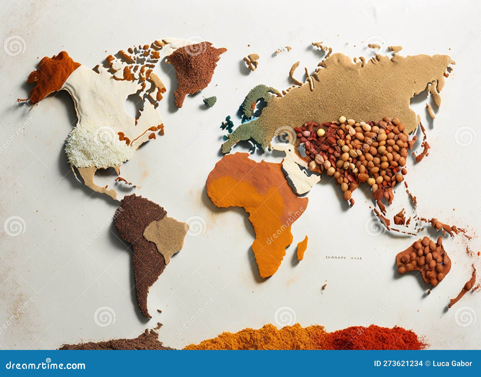 Colourful Spices World Map Royalty-Free Stock Photography ...
