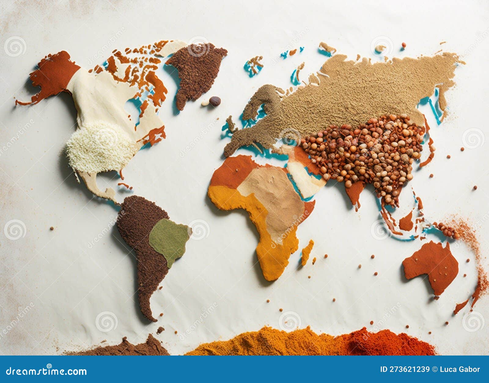 Colourful Spices World Map Royalty-Free Stock Image | CartoonDealer.com ...
