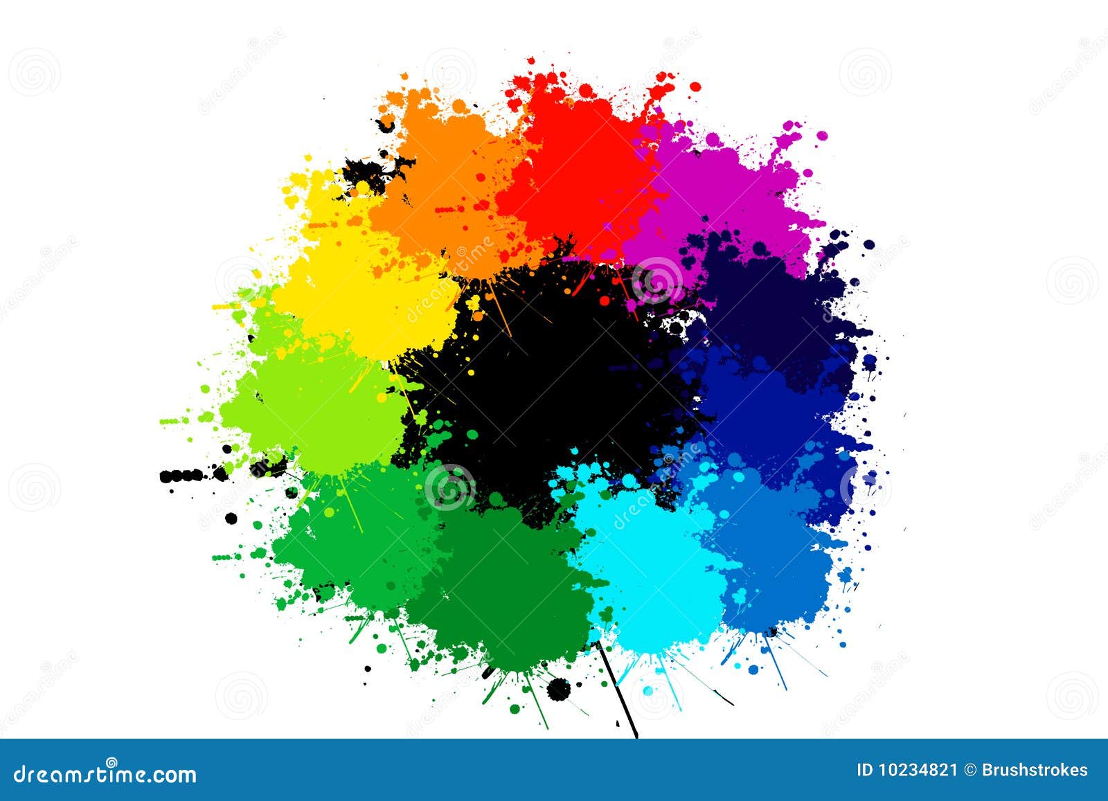 Colourful splash stock illustration. Illustration of danger - 10234821