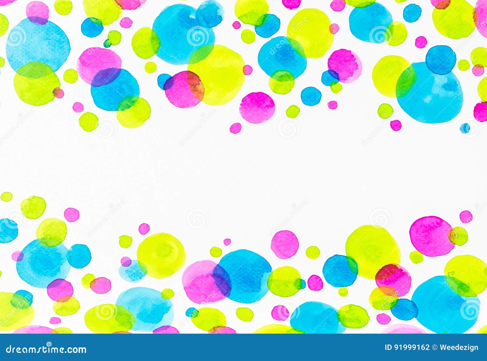 Colourful Splash Dot Watercolour Frame, Art Texture Background Stock ...