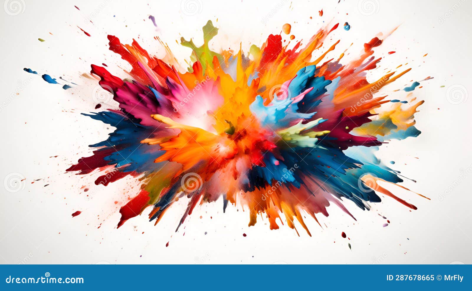 Colourful Splash, Explosion Background, Template Stock Illustration ...