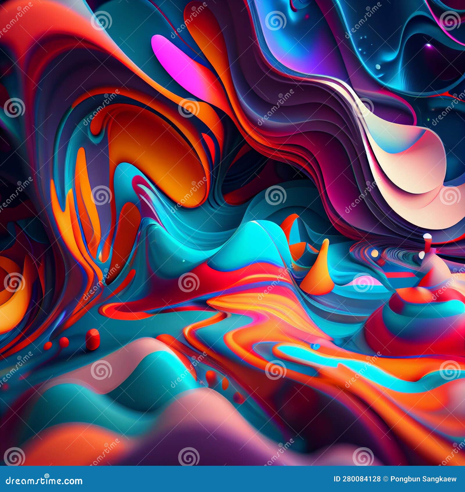 Colourful Splashed Color Background Stock Illustration - Illustration ...