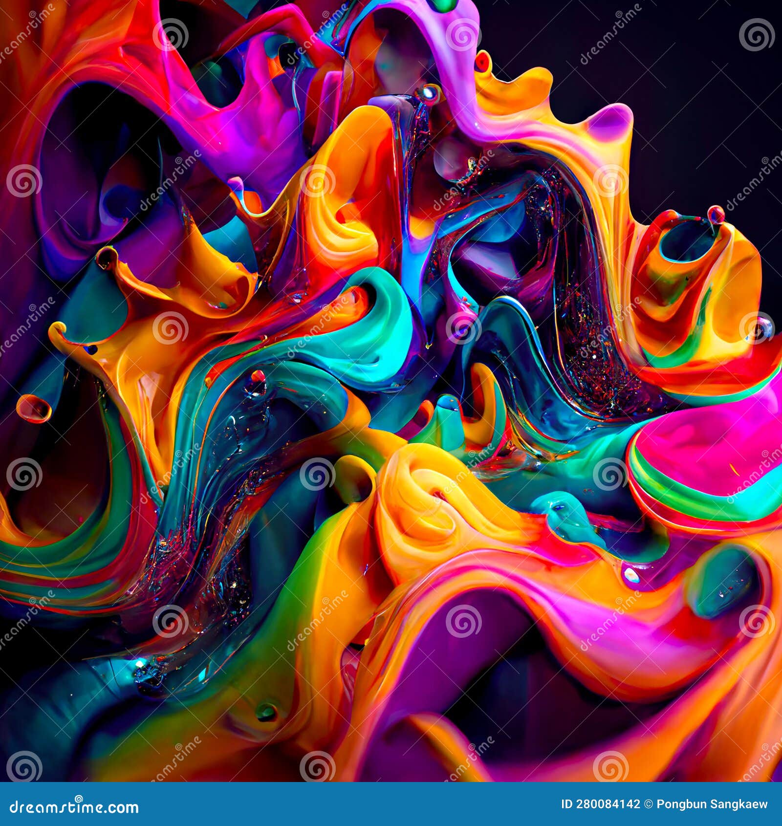 Colourful Splashed Color Background Stock Photo - Image of isolated ...