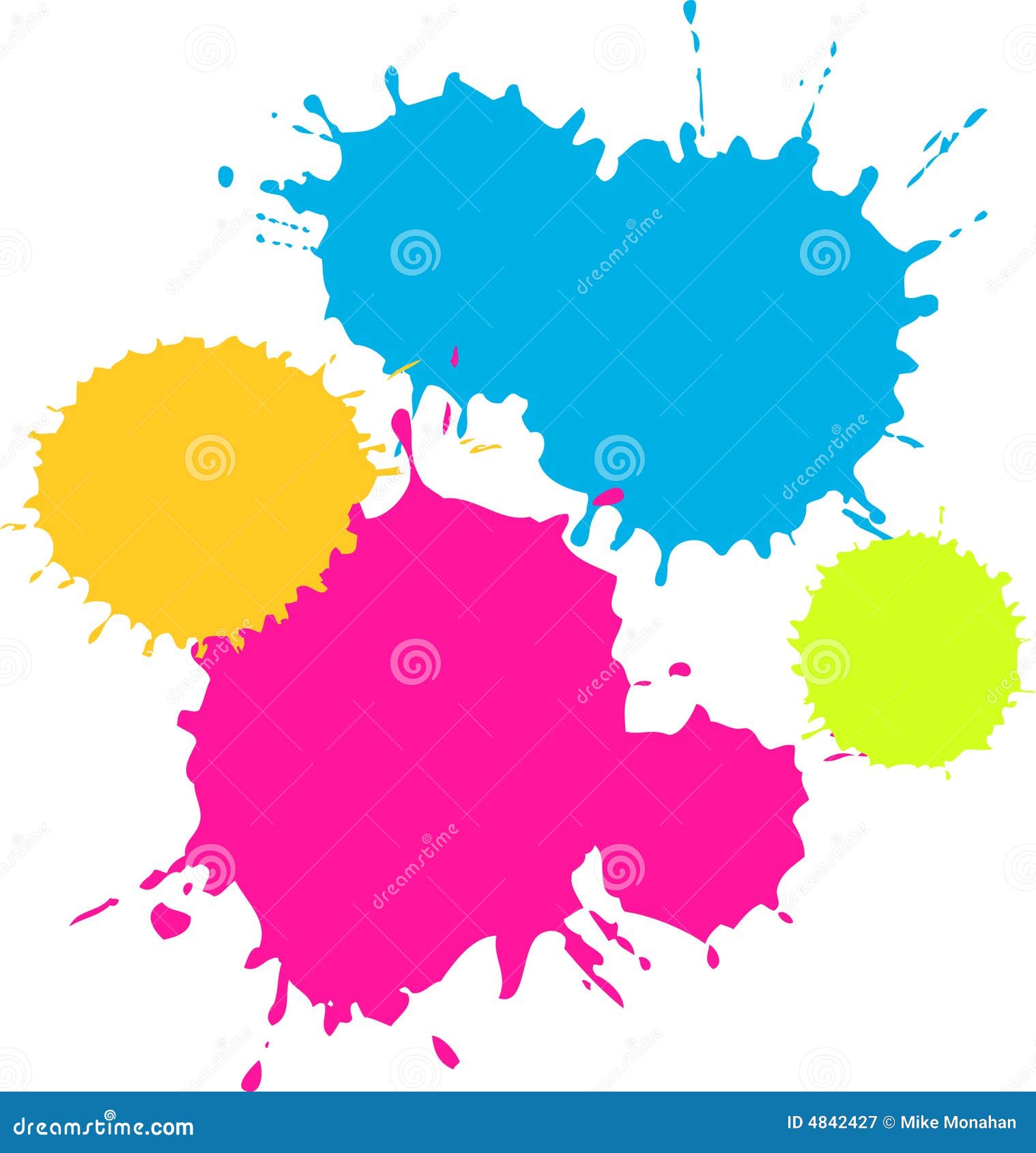 Colourful Splatters stock vector. Illustration of artistic - 4842427