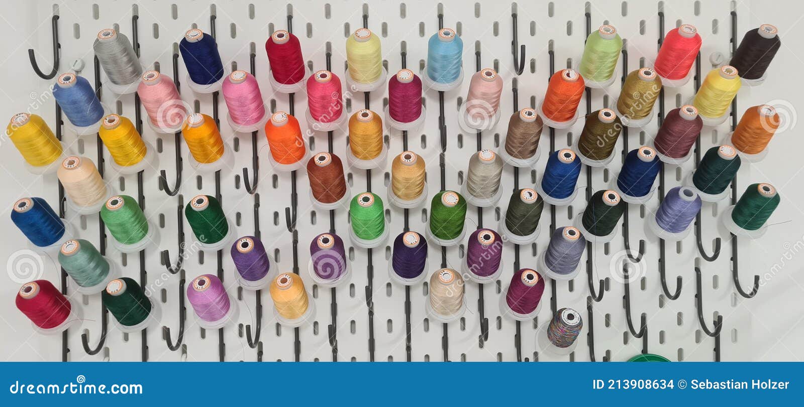 Colourful Spools for Embroidery Stock Photo - Image of small, flourish ...