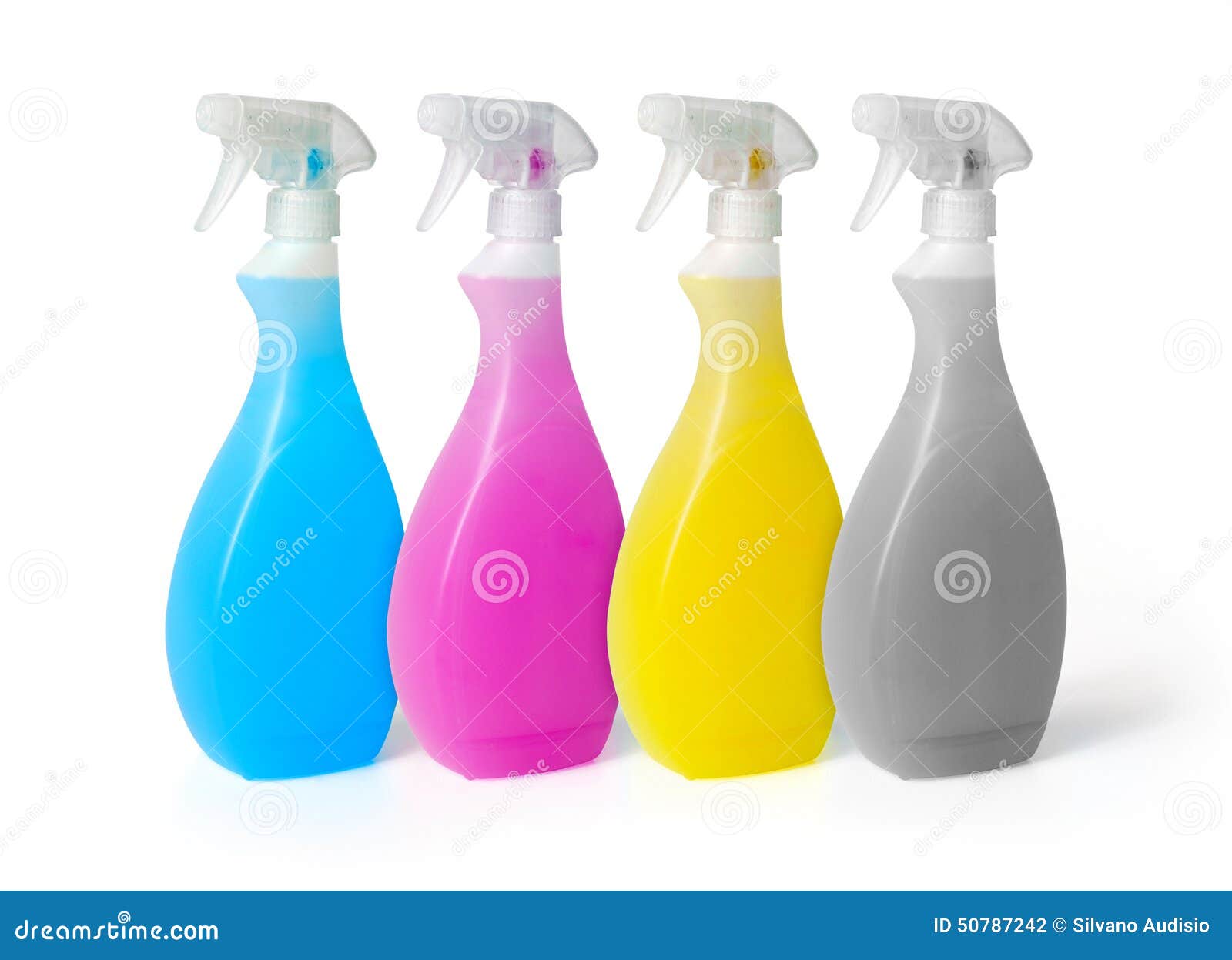 Colourful spray cleaners stock photo. Image of equipment - 50787242