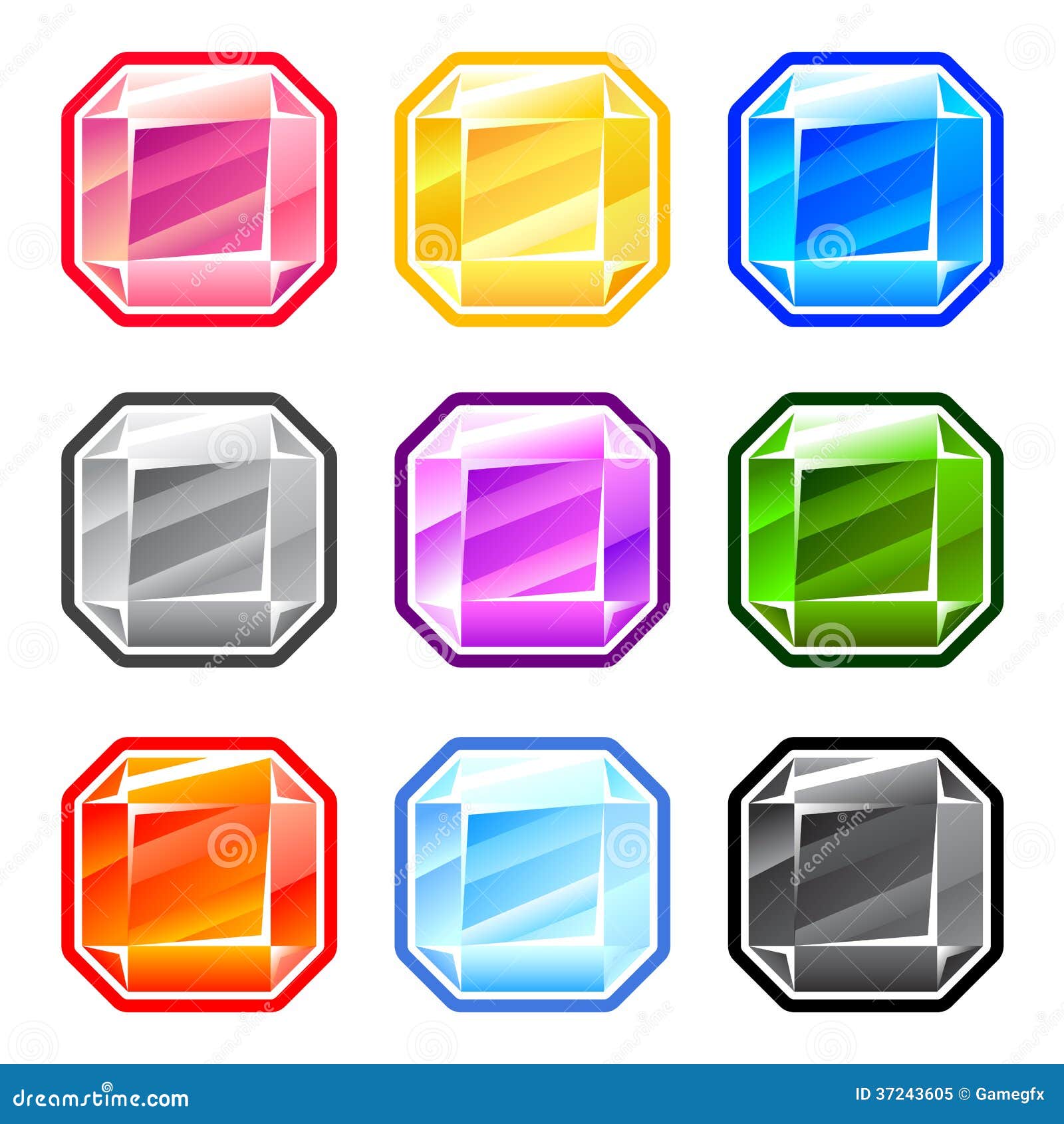 Colourful Square Diamonds stock vector. Illustration of black - 37243605