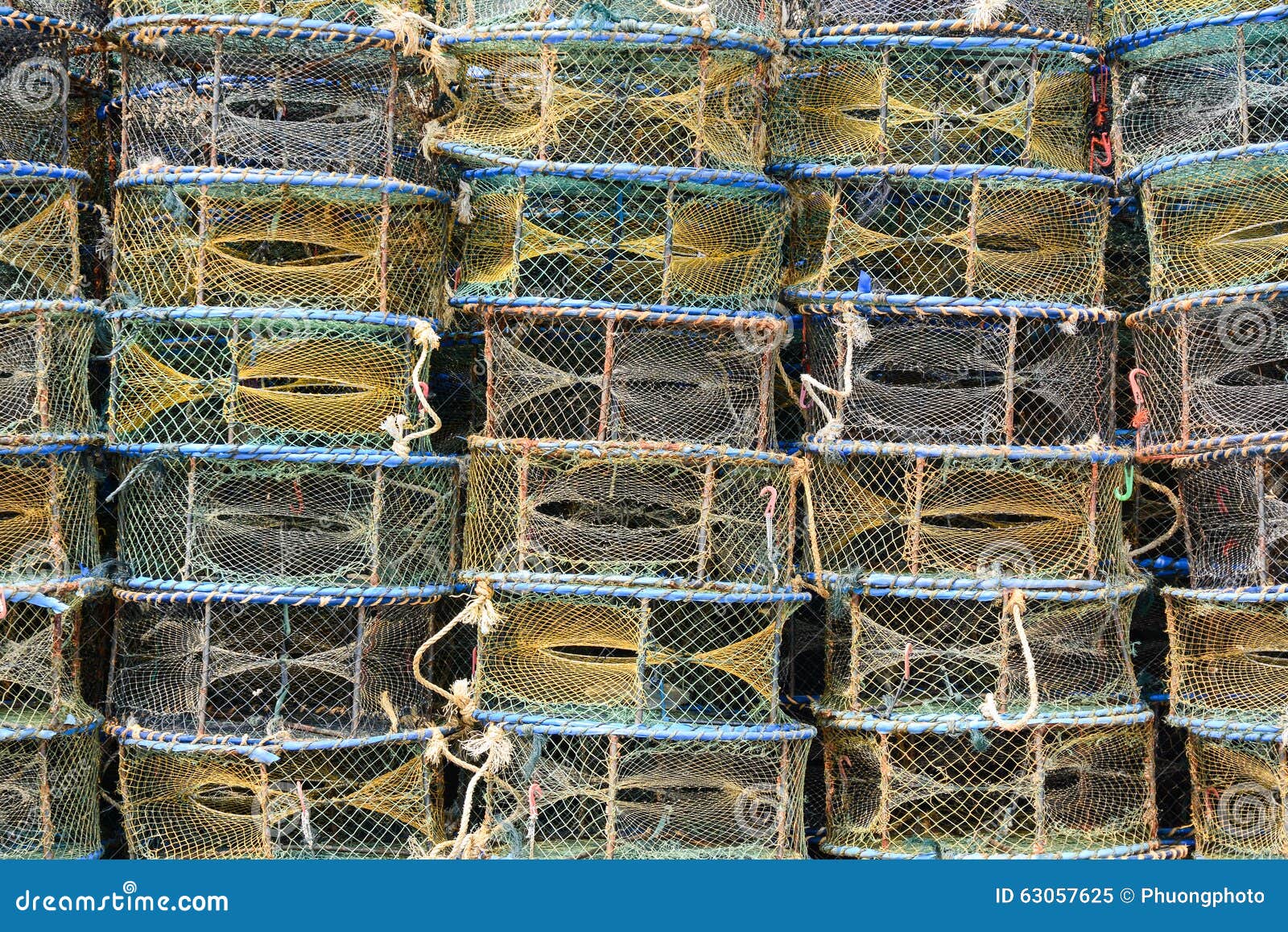 Colourful Stack of Fish Crates on a Vessel Stock Image - Image of cargo ...
