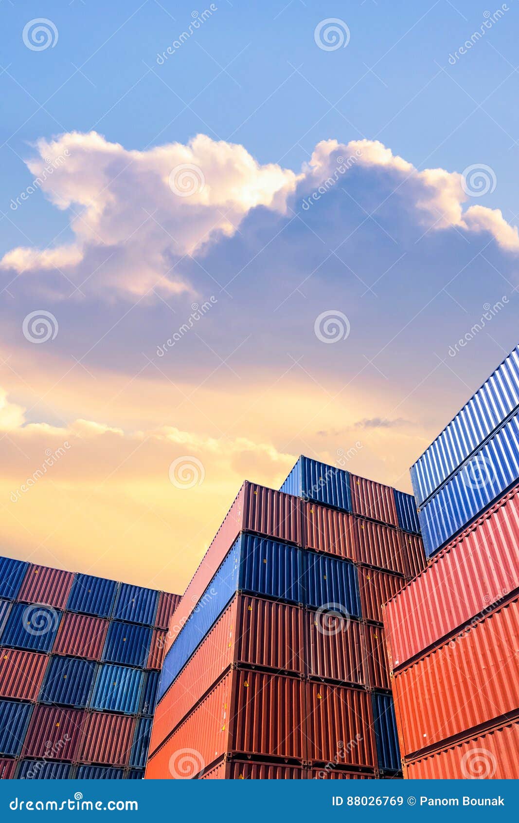 Colourful Stack Pattern of Cargo Shipping Containers Stock Image ...