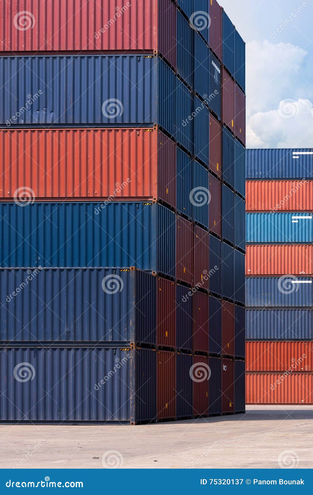 Colourful Stack Pattern of Cargo Shipping Containers Stock Image ...