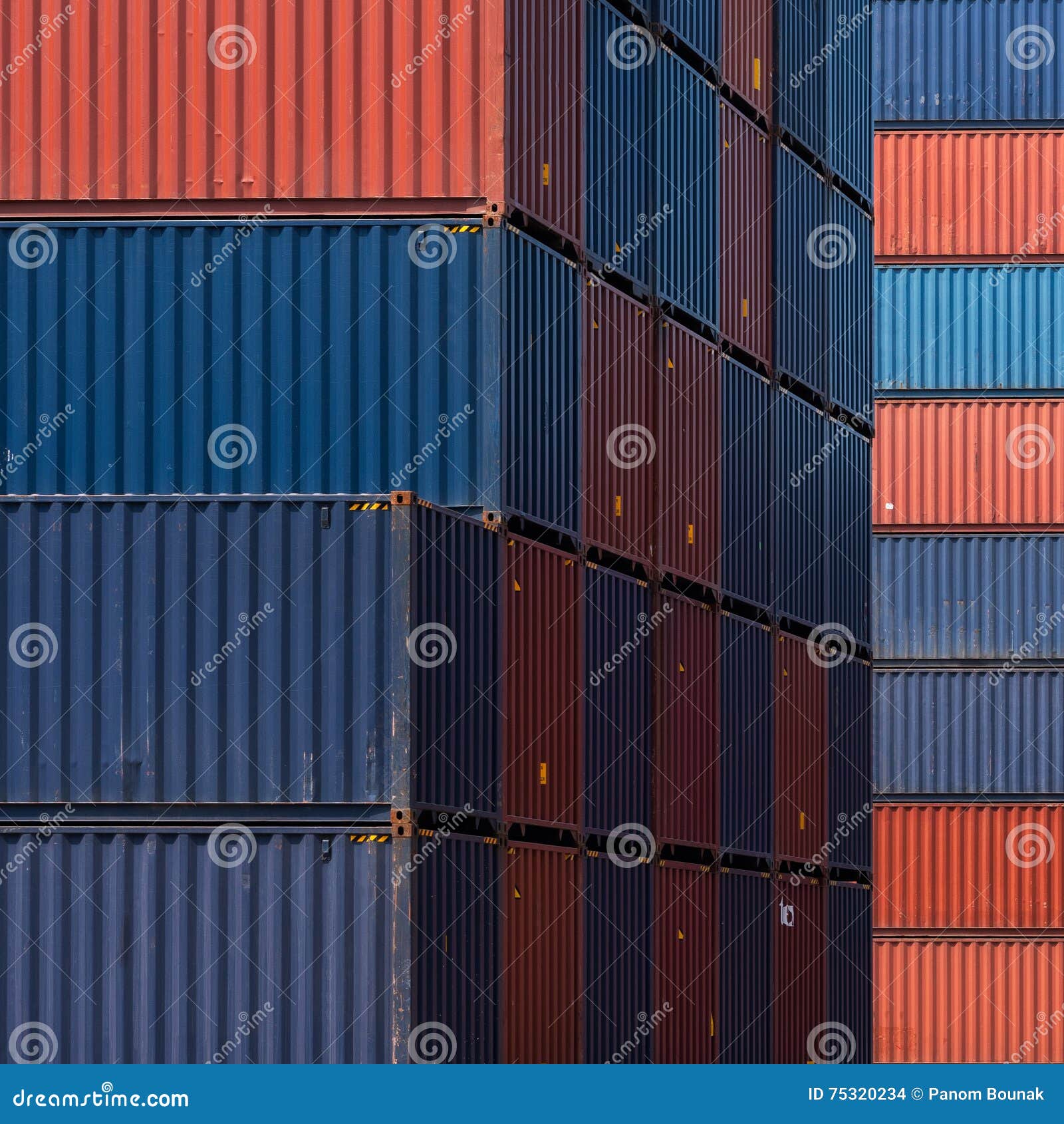 Colourful Stack Pattern of Cargo Shipping Containers Stock Photo ...