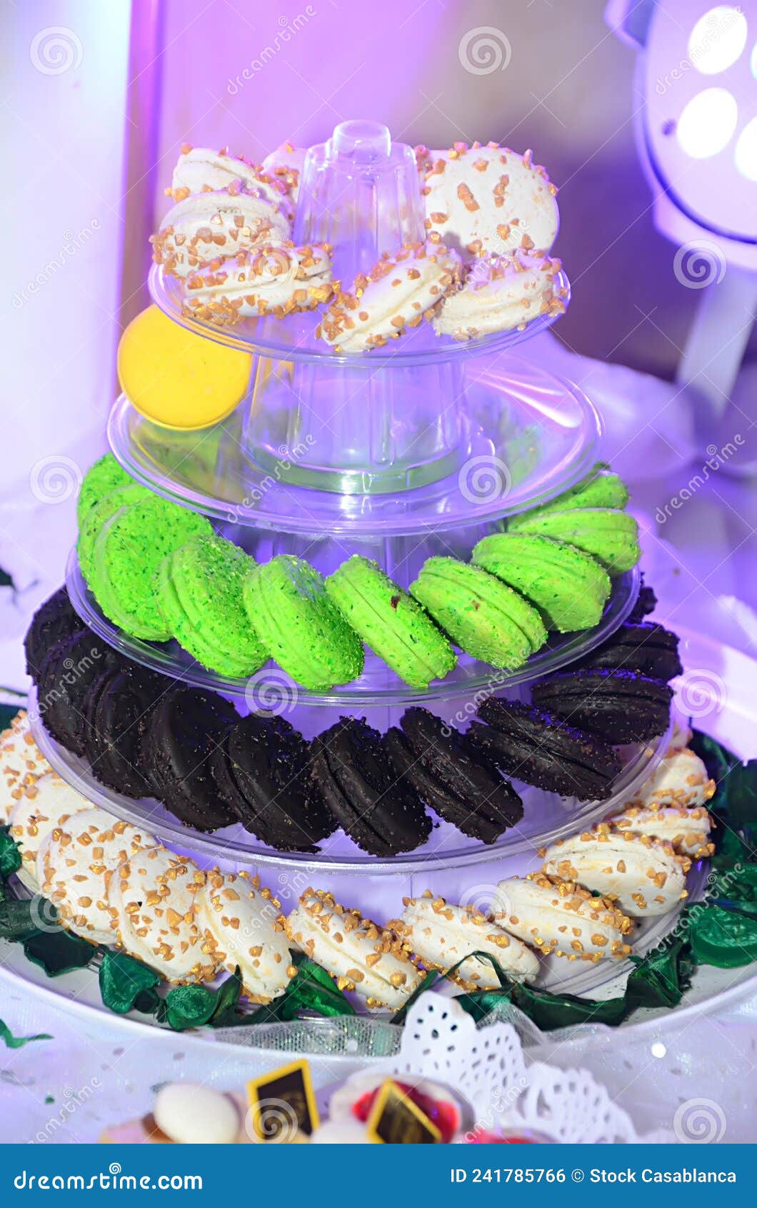 Colourful Stacked French Macarons. Colourful Typical French Pastry ...