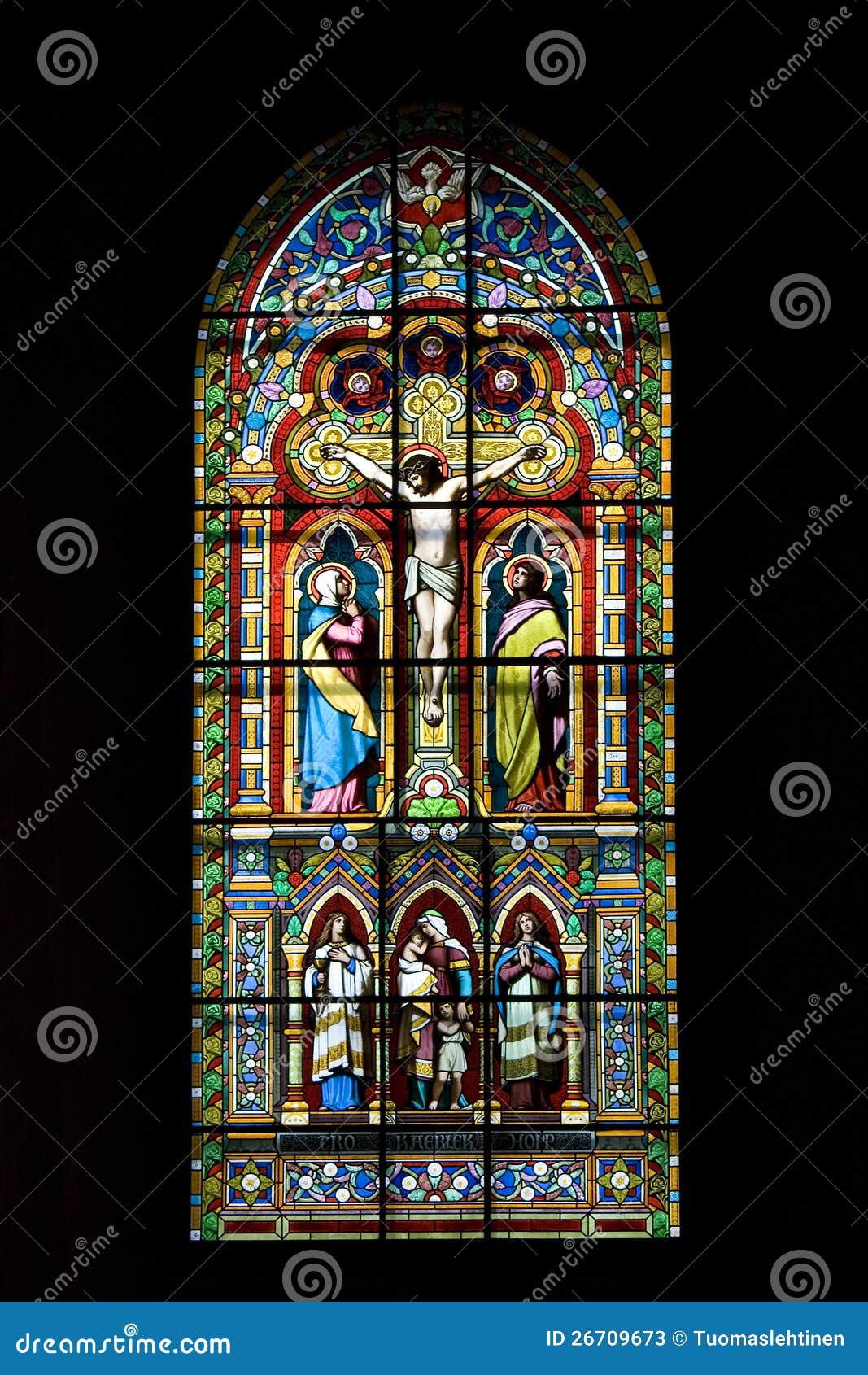 Colourful stained glass stock image. Image of craft, cathedral - 26709673
