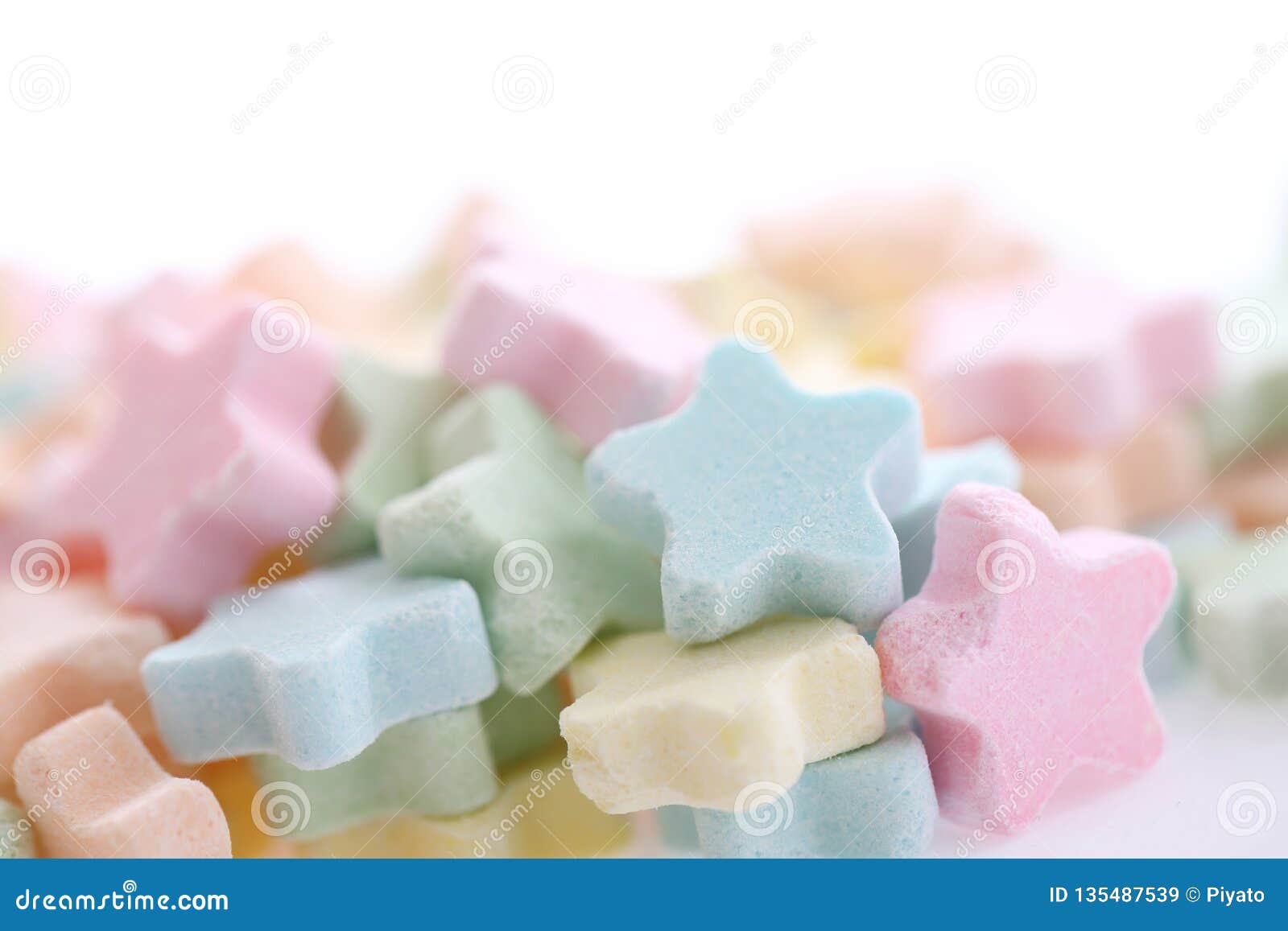 Colourful Star Milk Pellets Isolated in White Background Stock Image ...