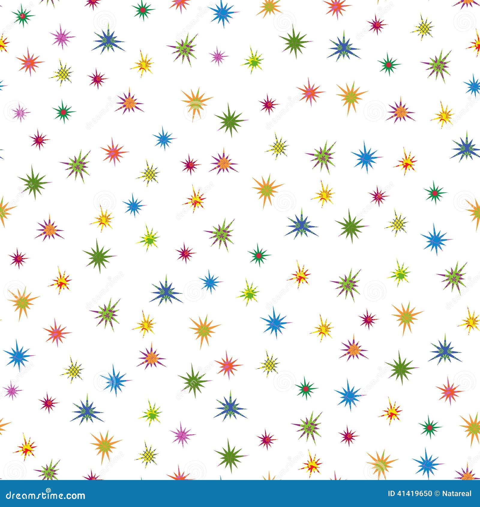 Colourful Stars Seamless Pattern Stock Vector - Illustration of funny ...