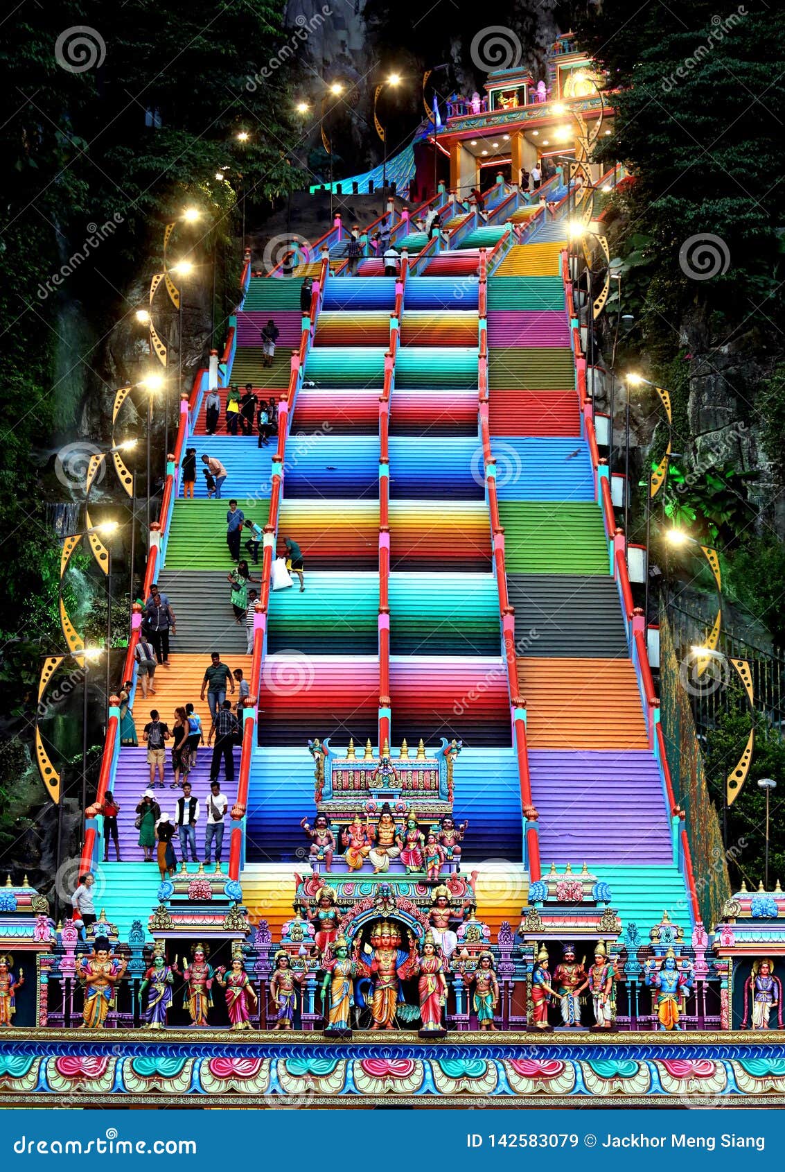 Colourful Steps At Batu Caves Temple In Malaysia, Beautiful Coloured ...