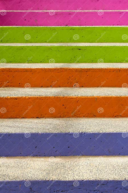 Colourful steps stock photo. Image of orange, future - 59780022