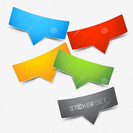 Colourful Sticker Set stock vector. Illustration of sticker - 27761639